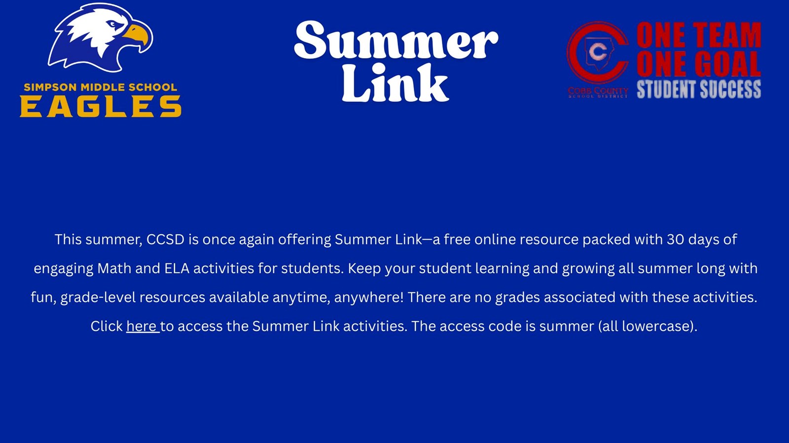 Summer Link: Online Activities for Math and ELA